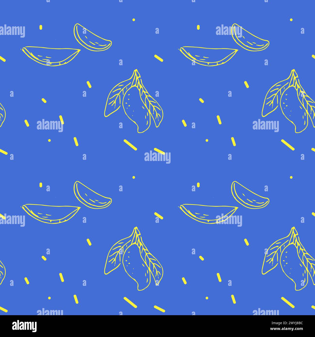 Seamless pattern with mango on blue background. Vector illustration can ...