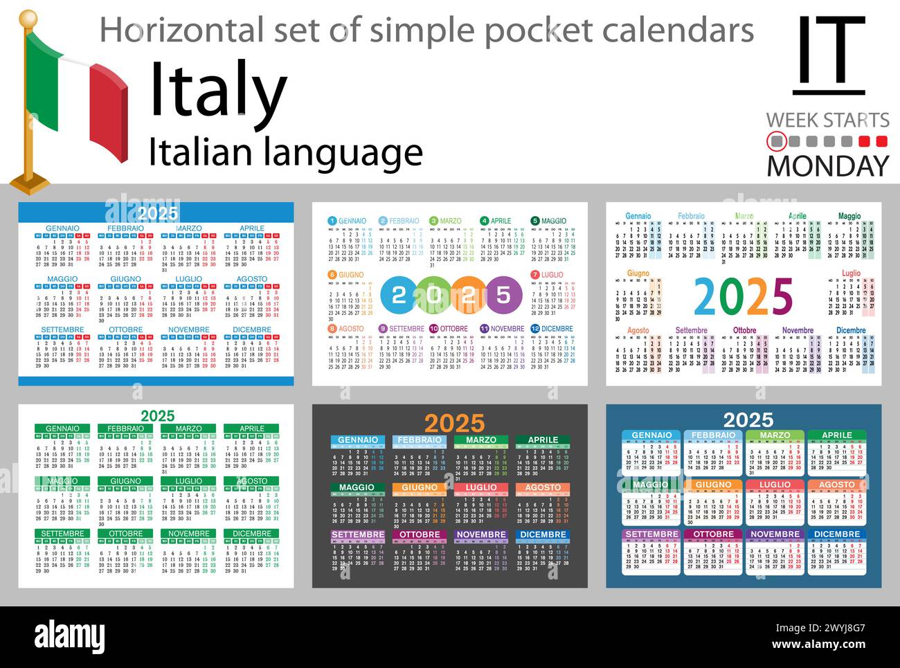 2025 italian calendar hi-res stock photography and images - Alamy