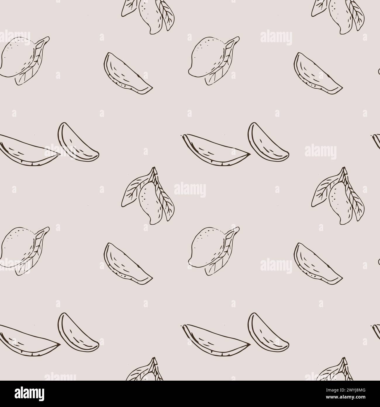 Seamless pattern with mango, tropical fruit background. Vector ...