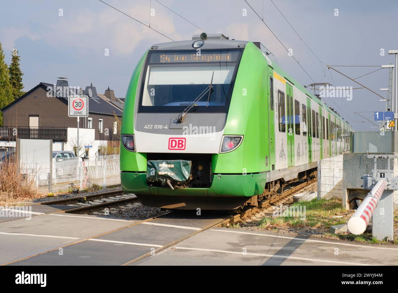 Local traffic trainon the railway line Stock Photo - Alamy