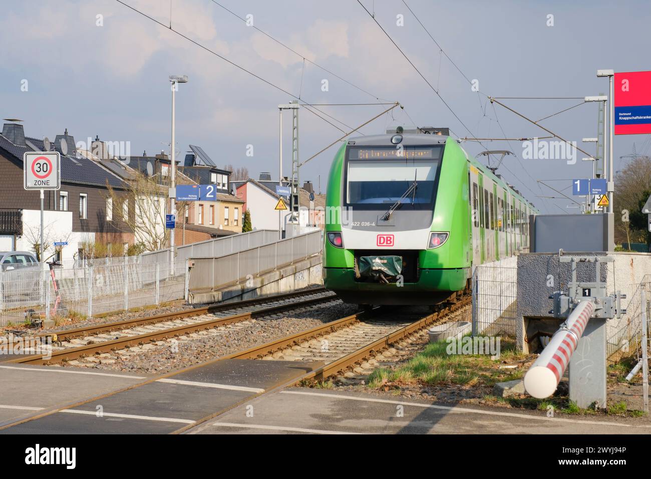 Local traffic trainon the railway line Stock Photo - Alamy