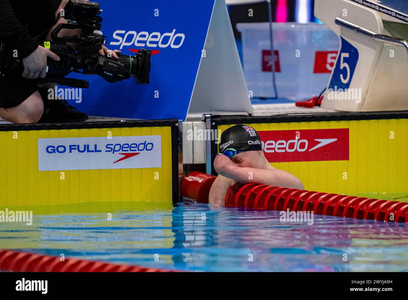 LONDON, UNITED KINGDOM. 06 April, 2024. Ellie Challis (right) competes ...