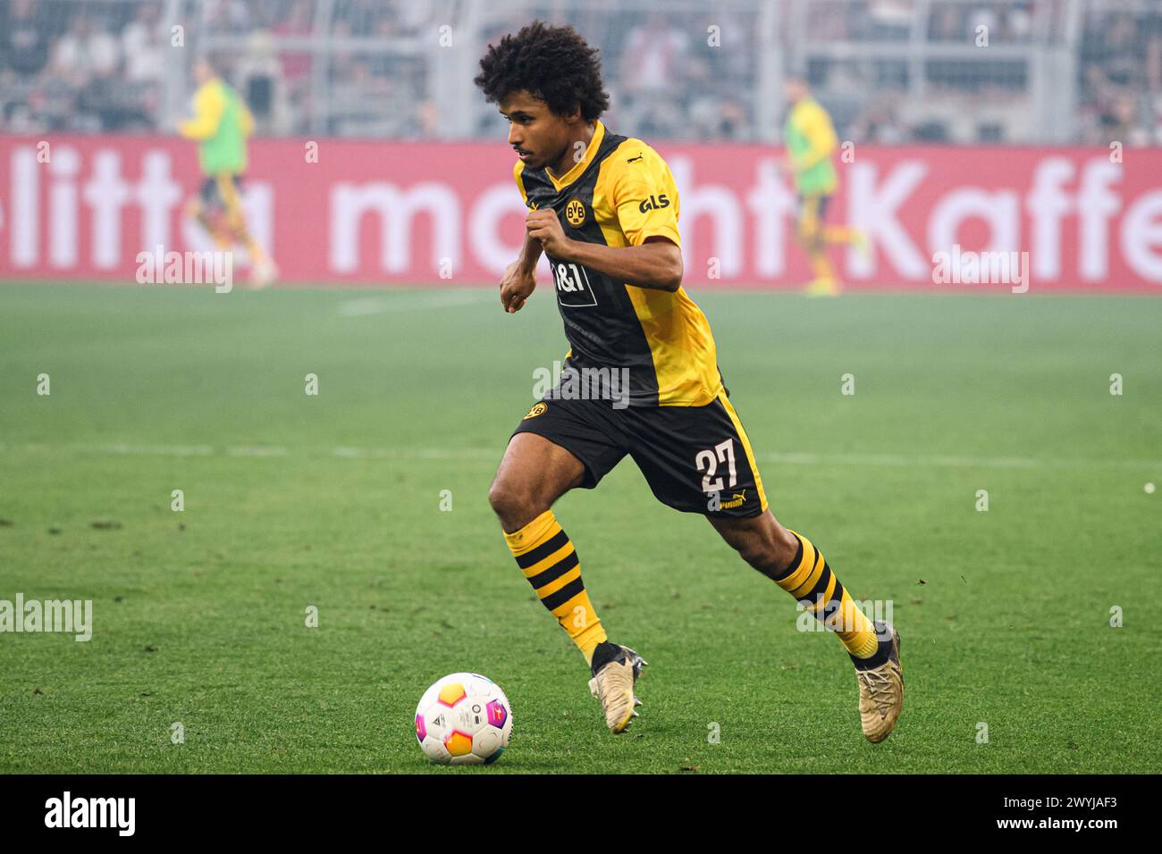 DORTMUND, GERMANY - 6 APRIL, 2024: Karim Adeyemi, The football match of ...