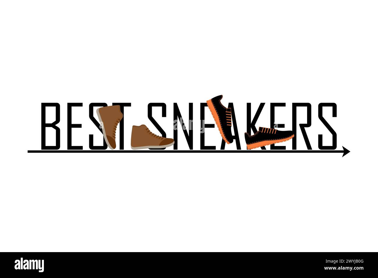 Best sneakers inscription. Vector illustration Stock Vector Image & Art ...