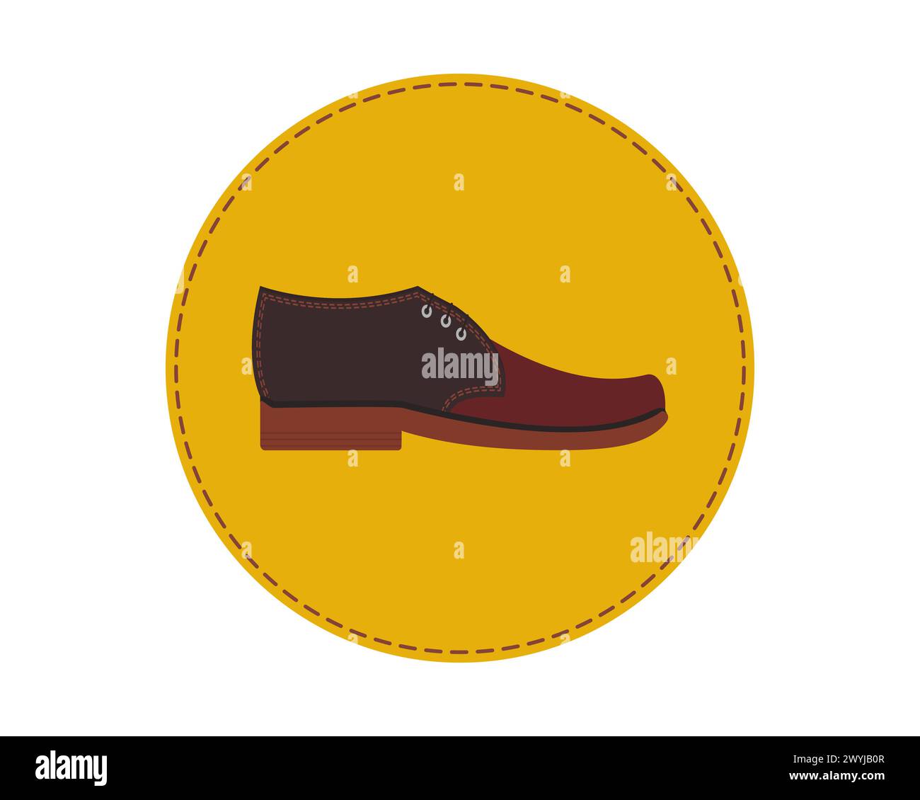 Cowboy boot icon. Side view. Illustration on white background Stock ...