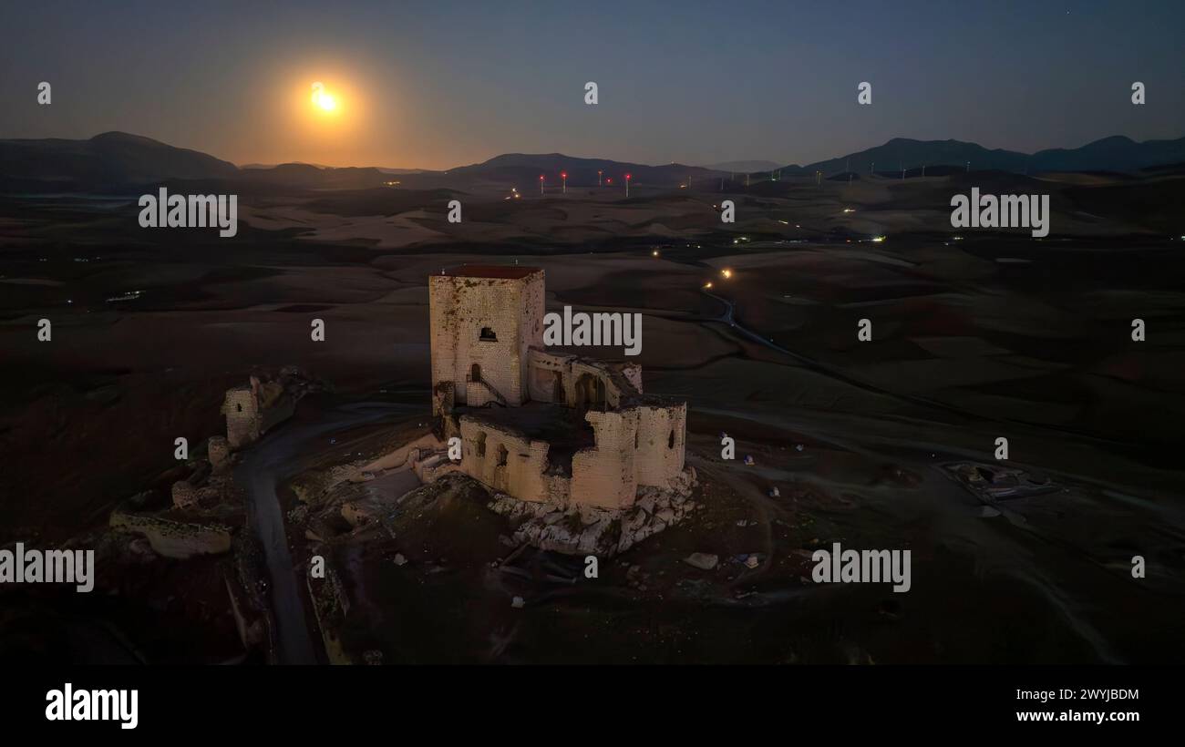 the Star castle with the moonlight at night, Andalusia Stock Photo - Alamy