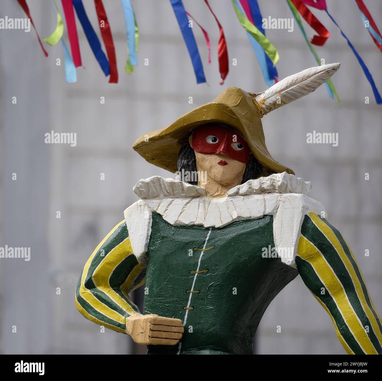 Carnival figure with a Robin Hood costume in Kalamata, Peloponnese ...