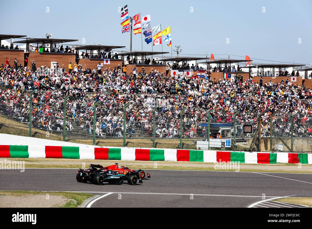 63 RUSSELL George (gbr), Mercedes AMG F1 Team W15, 16 LECLERC Charles ...