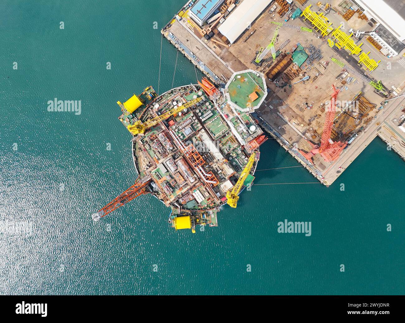 QINGDAO, CHINA - APRIL 7, 2024 - Asia's first cylindrical "Offshore Oil ...