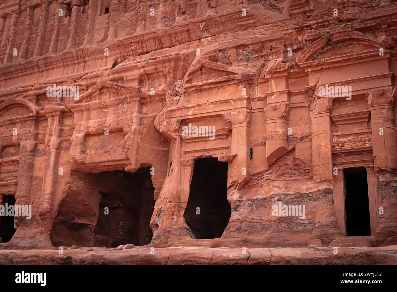 Side view of the Palace Tomb is a Nabataean tomb in the Petra ...