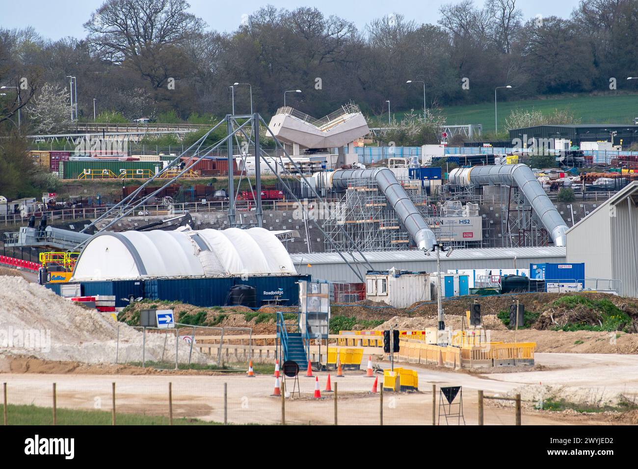 West Hyde, UK. 6th April, 2024. The HS2 High Speed Rail Chiltern Tunnel ...
