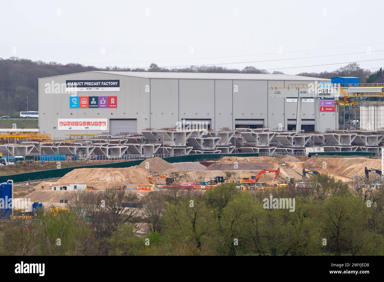 West Hyde, UK. 6th April, 2024. The HS2 High Speed Rail Chiltern Tunnel ...
