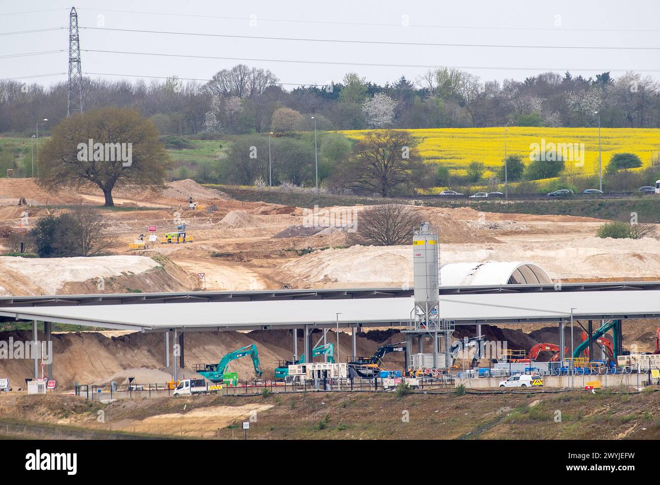 West Hyde, UK. 6th April, 2024. The HS2 High Speed Rail Chiltern Tunnel ...