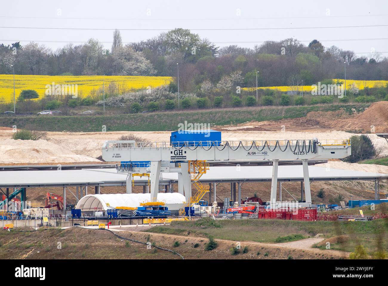 West Hyde, UK. 6th April, 2024. The HS2 High Speed Rail Chiltern Tunnel ...