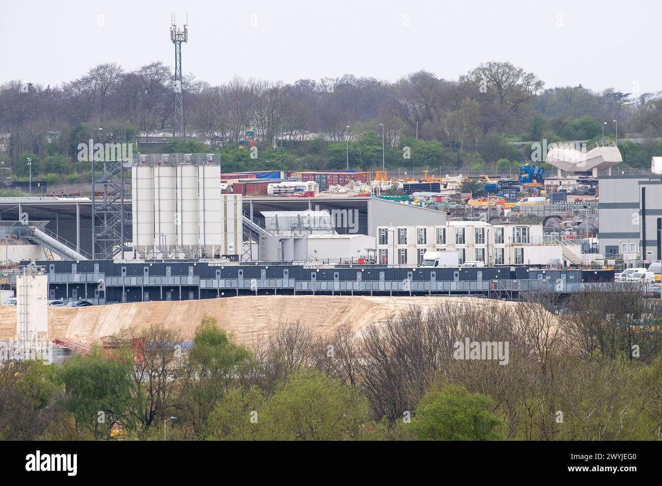 West Hyde, UK. 6th April, 2024. The HS2 High Speed Rail Chiltern Tunnel ...