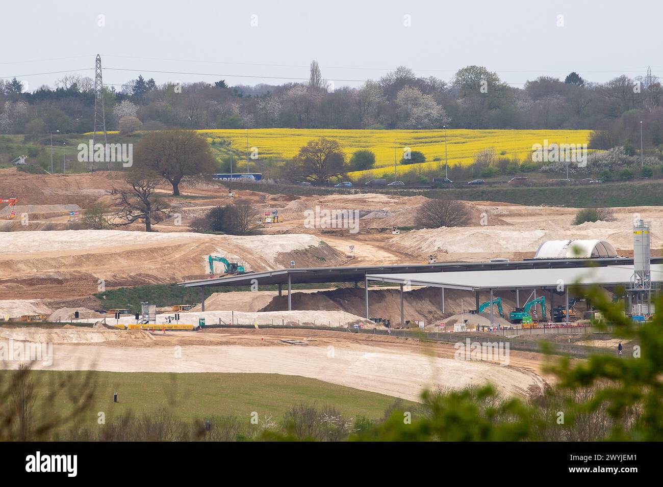 West Hyde, UK. 6th April, 2024. The HS2 High Speed Rail Chiltern Tunnel ...