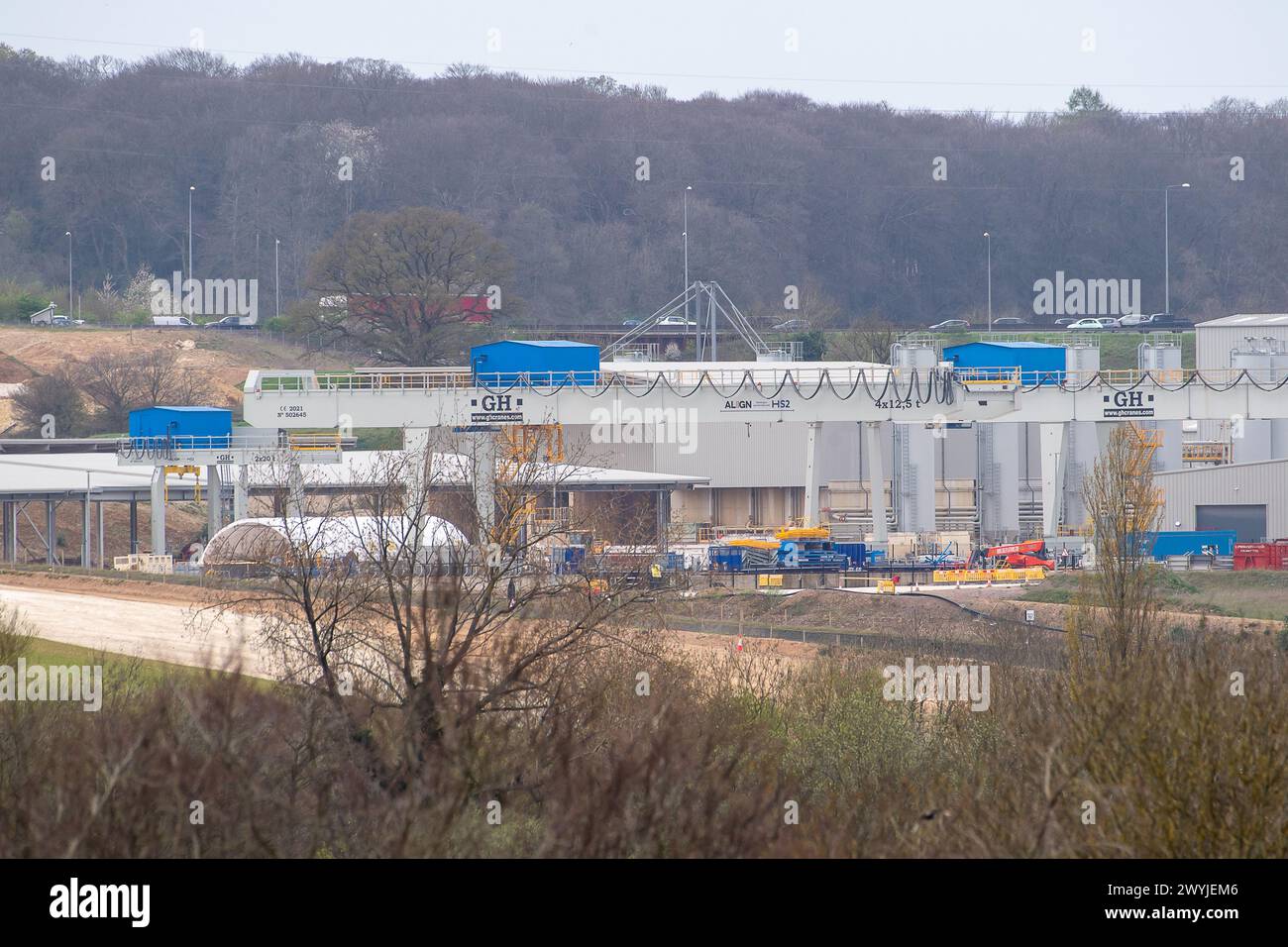 West Hyde, UK. 6th April, 2024. The HS2 High Speed Rail Chiltern Tunnel ...