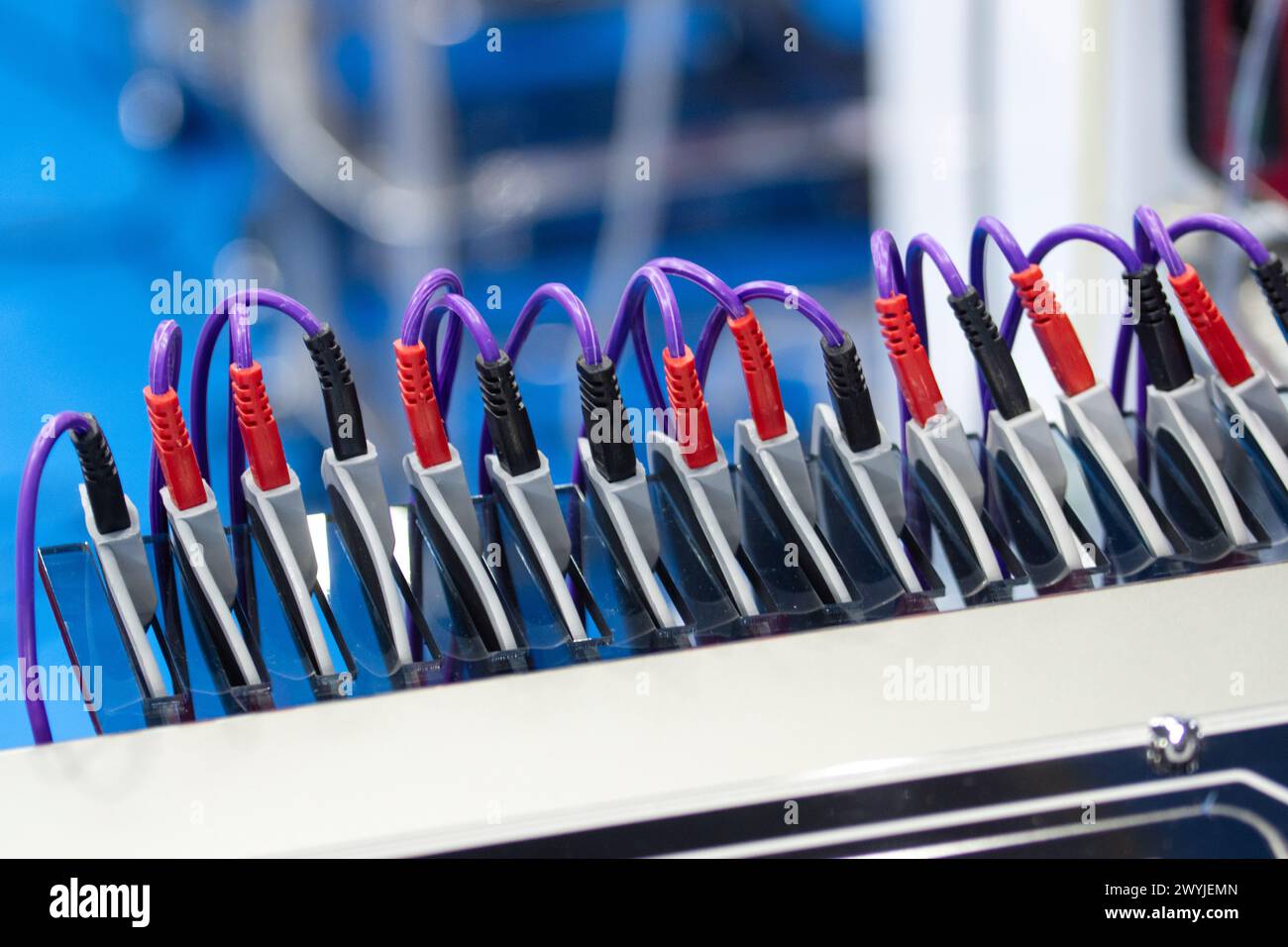 cables are connected to connectors, new generation technology Stock ...