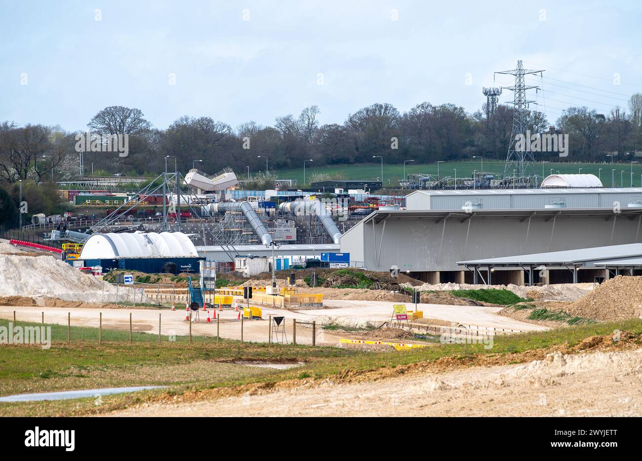 West Hyde, UK. 6th April, 2024. The HS2 High Speed Rail Chiltern Tunnel ...