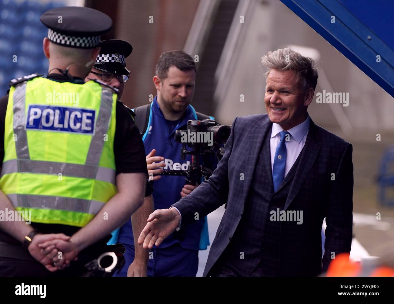Celebrity chef and Rangers fan Gordon Ramsay arrives for the cinch ...