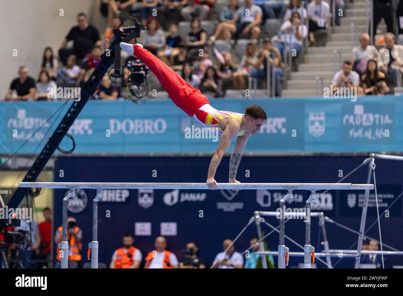 Osijek, Croatia. 06th Apr, 2024. Daniel Carrion Caro of Spain competes ...