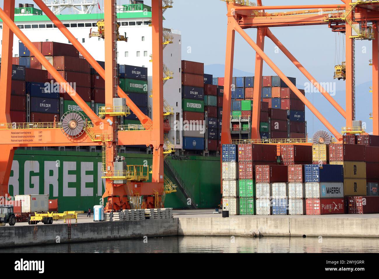 Cargo ship Ever Legion is seen at Rijeka Container Terminal iz Rijeka ...