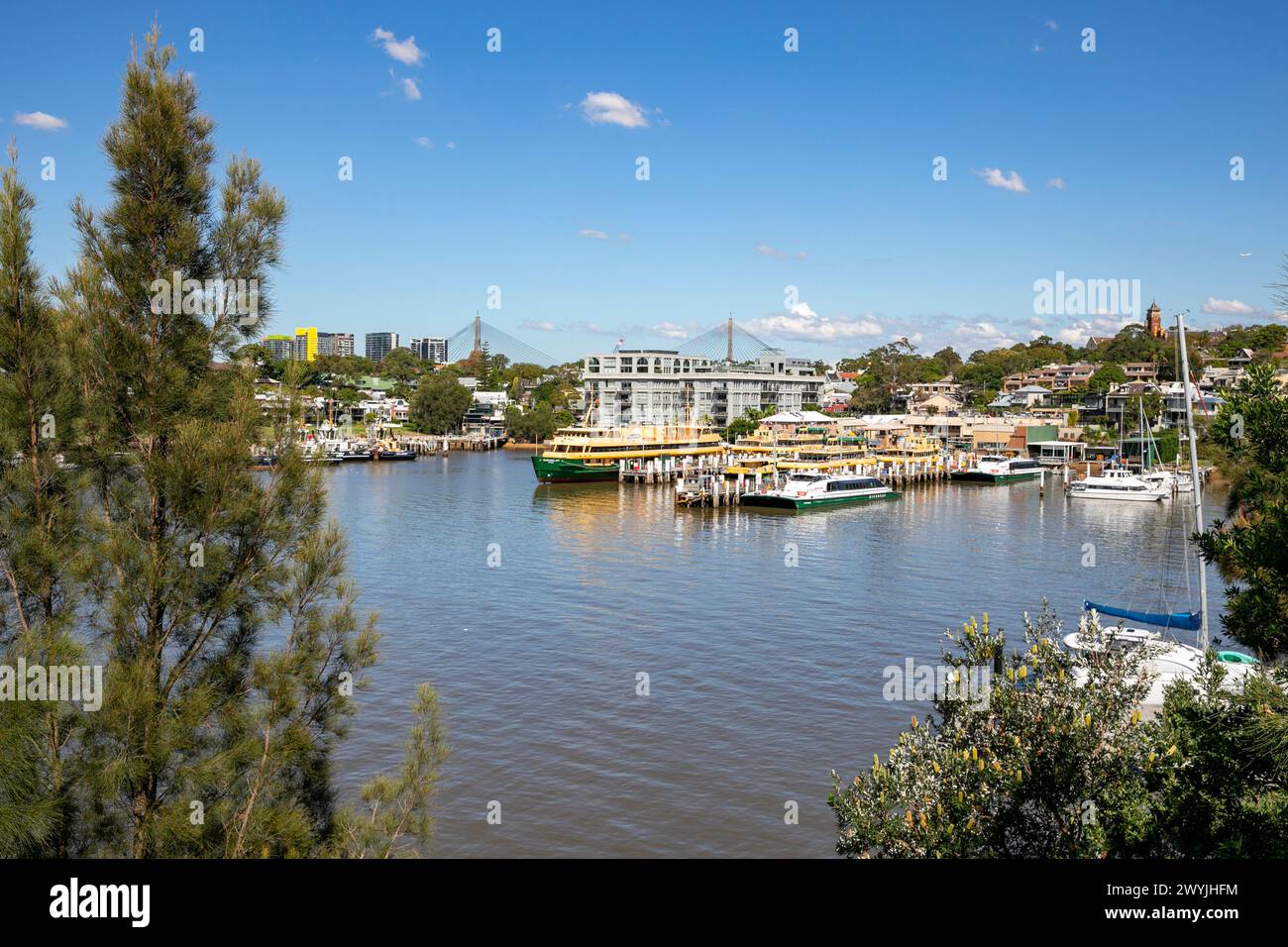 Balmain shipyard with Sydney Ferries vessels being maintained and ...