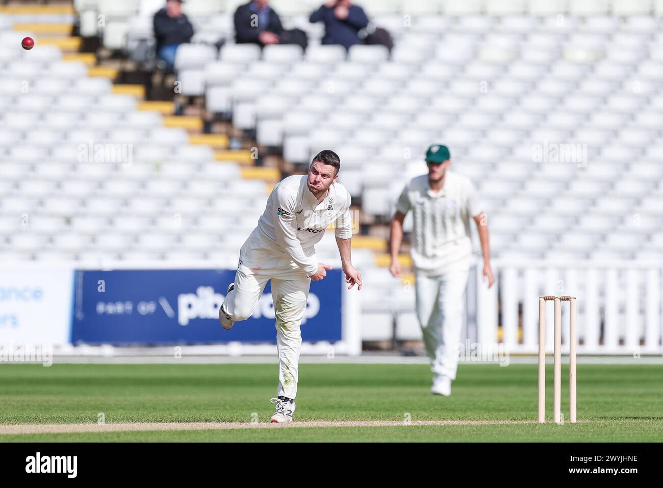 Birmingham, UK. 07th Apr, 2024. Worcestershire's Jake Libby in action ...