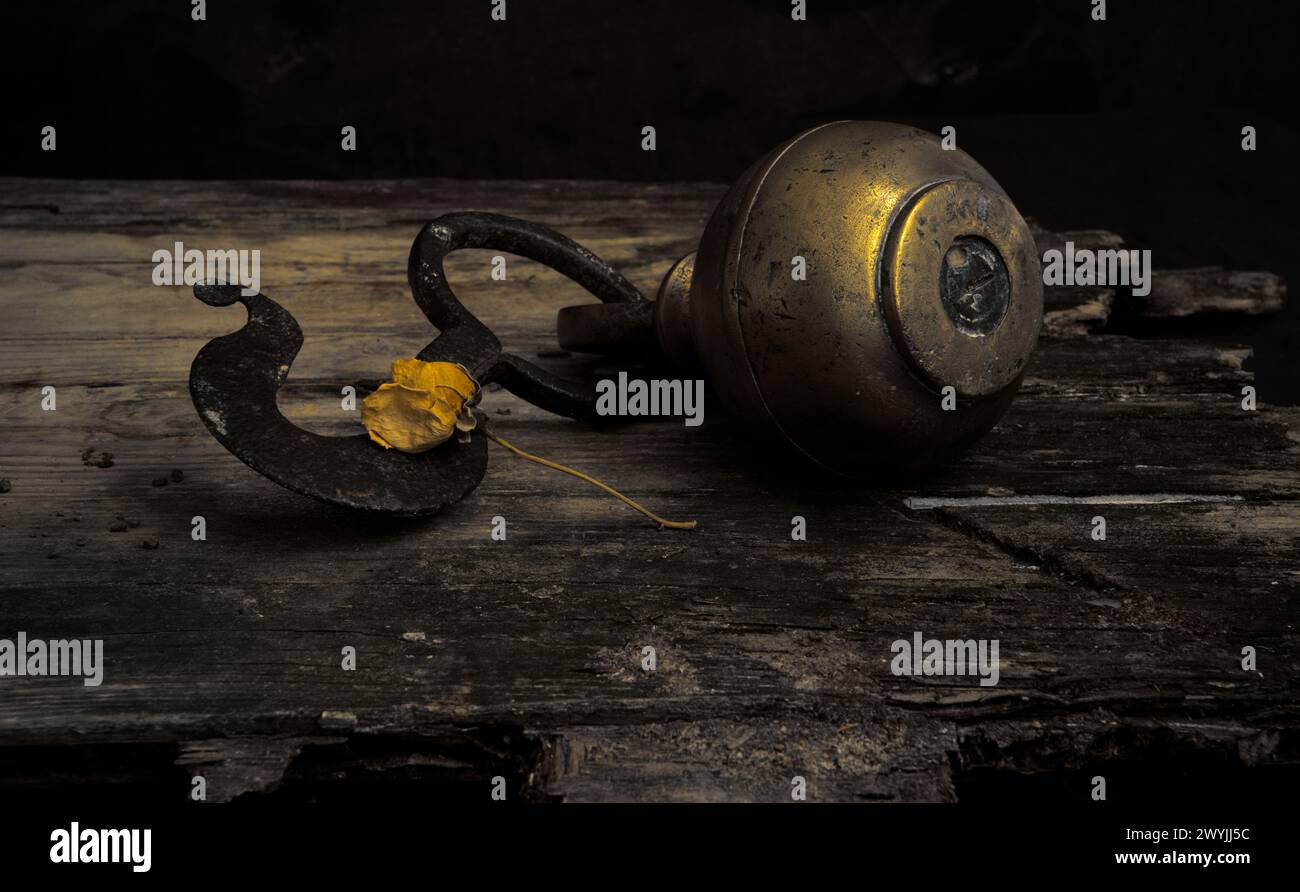 Weights for the antique Italian scale Stock Photo - Alamy