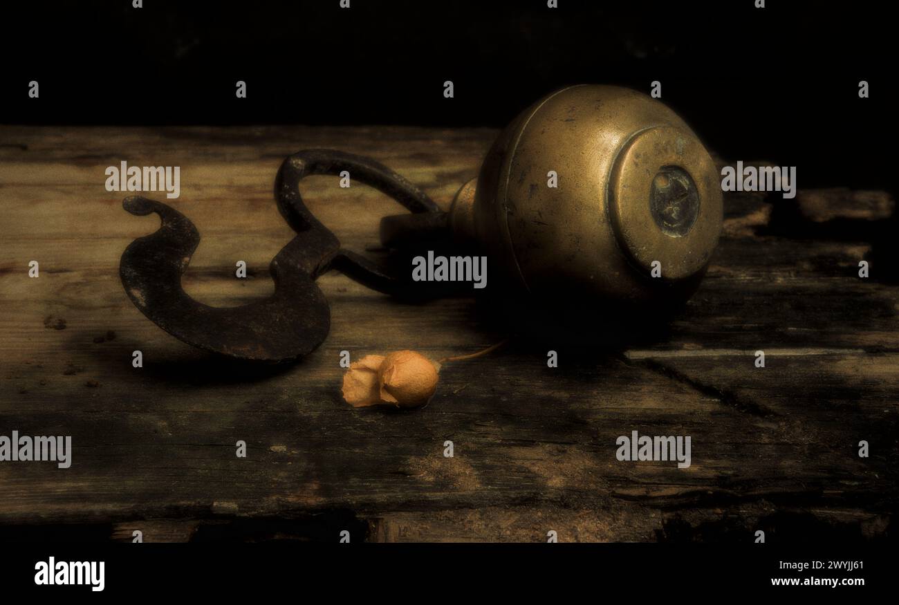 Weights for the antique Italian scale Stock Photo - Alamy