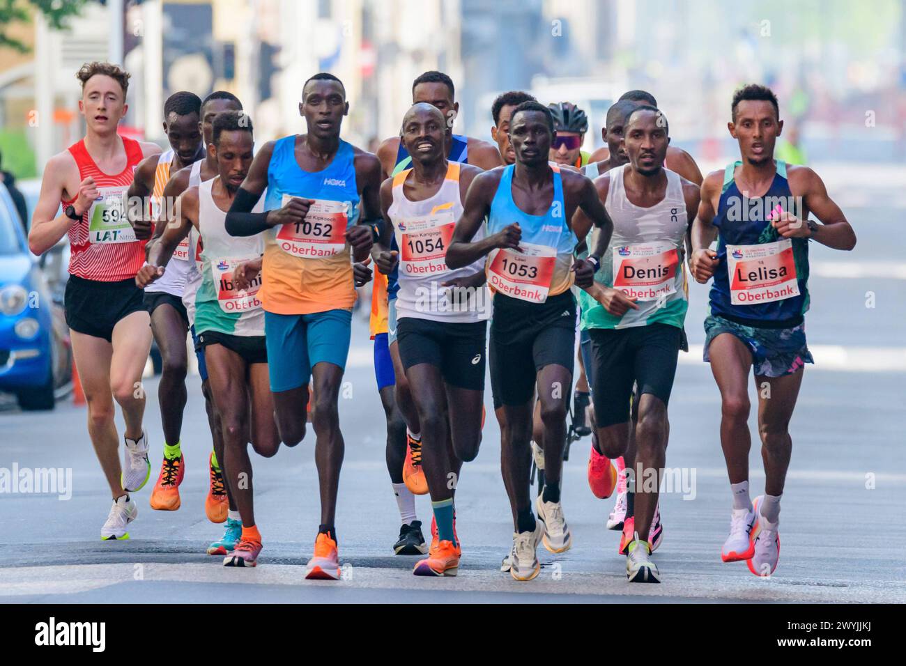 linz, austria, 07 april 2024, competitors of the linz marathon *** linz ...