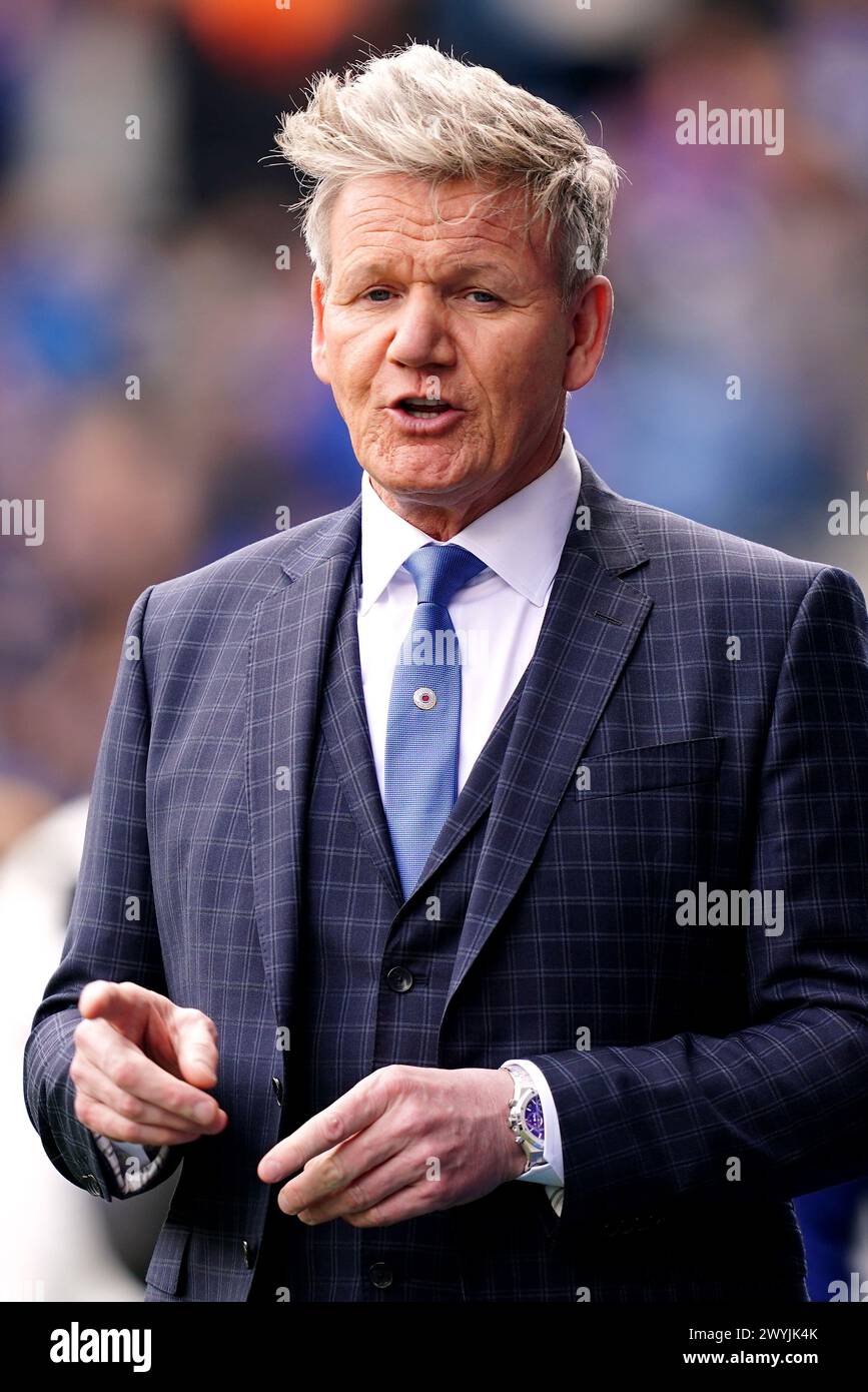 Celebrity chef and Rangers fan Gordon Ramsay during the cinch ...