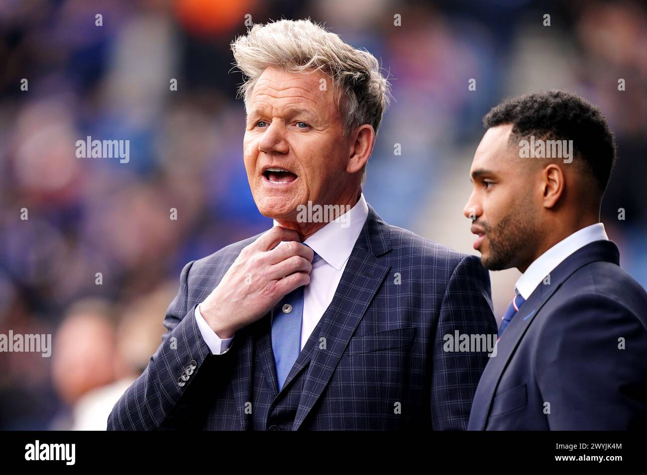 Celebrity chef and Rangers fan Gordon Ramsay during the cinch ...