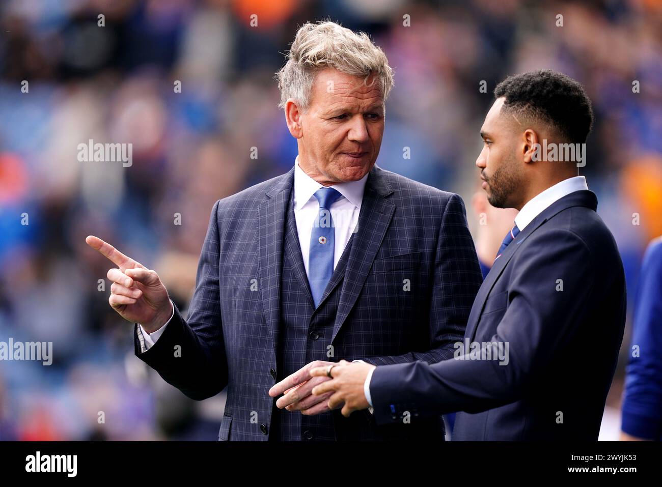 Celebrity chef and Rangers fan Gordon Ramsay during the cinch ...