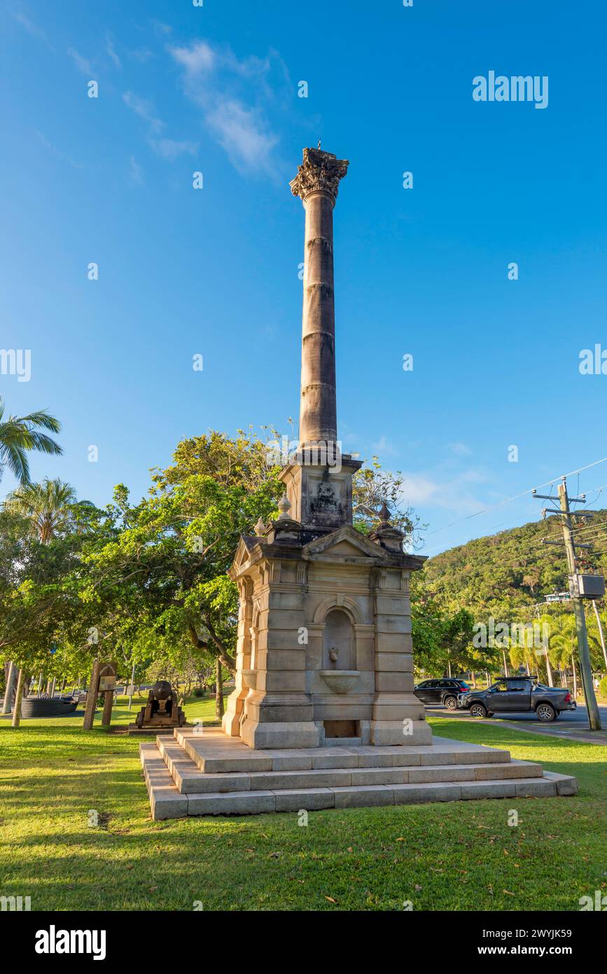 The first of two memorials to Captain James Cook in the town named ...