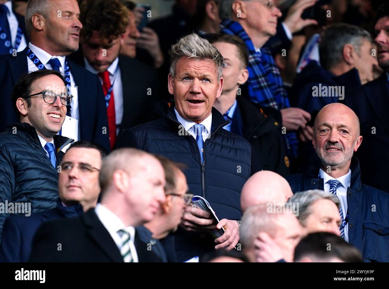 Celebrity chef and Rangers fan Gordon Ramsay during the cinch ...