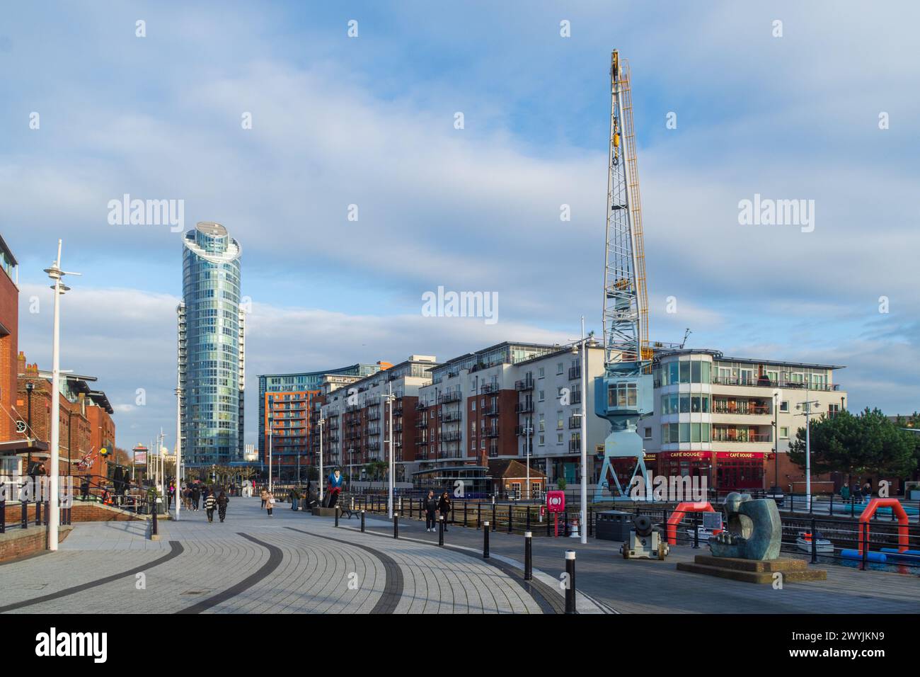 Gunwharf Quays, Portsmouth, UK - February 11th 2024: The No. 1 Building ...