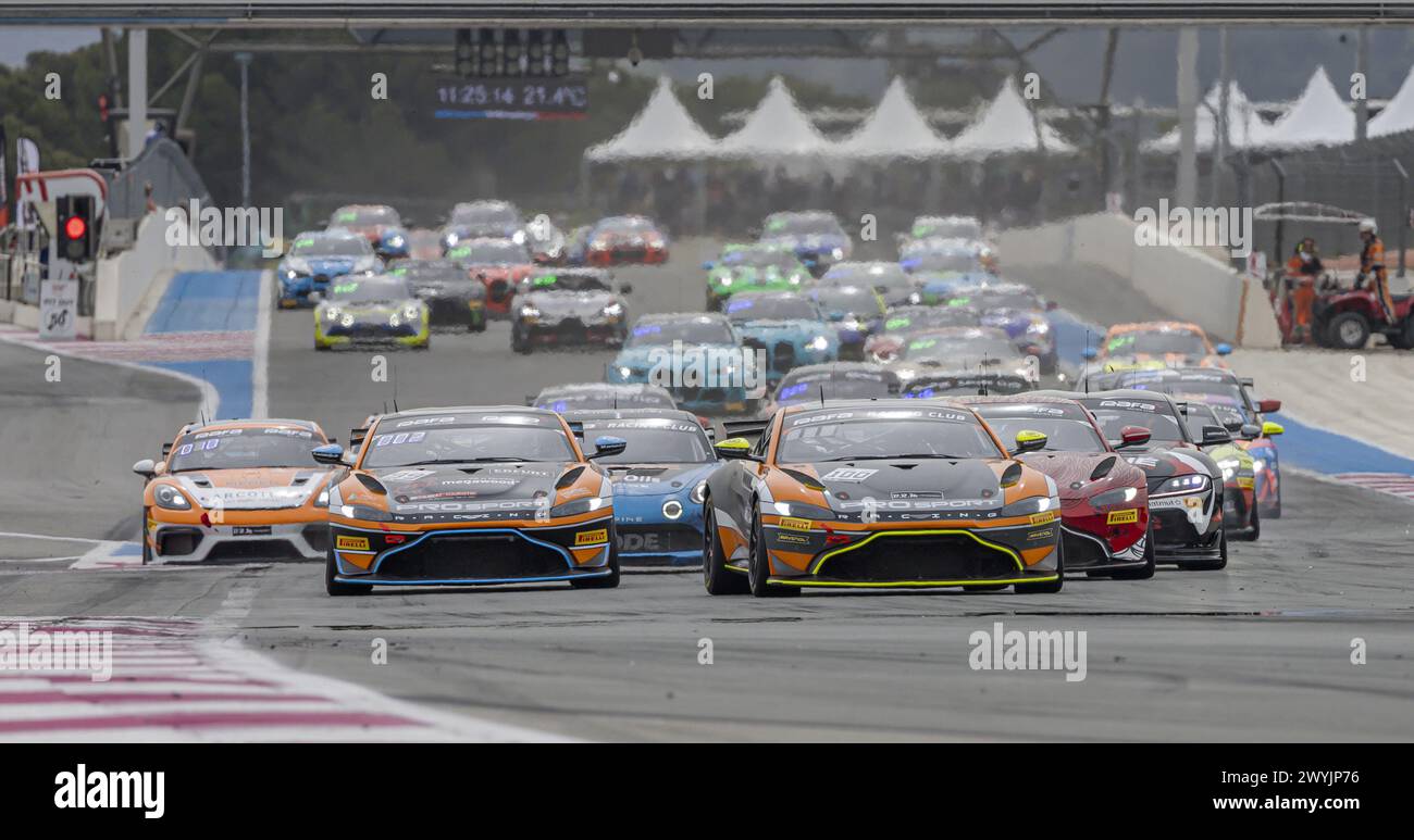 depart start of the race, depart, course 2 during the 1st round of the 2024 GT4 European Series ...