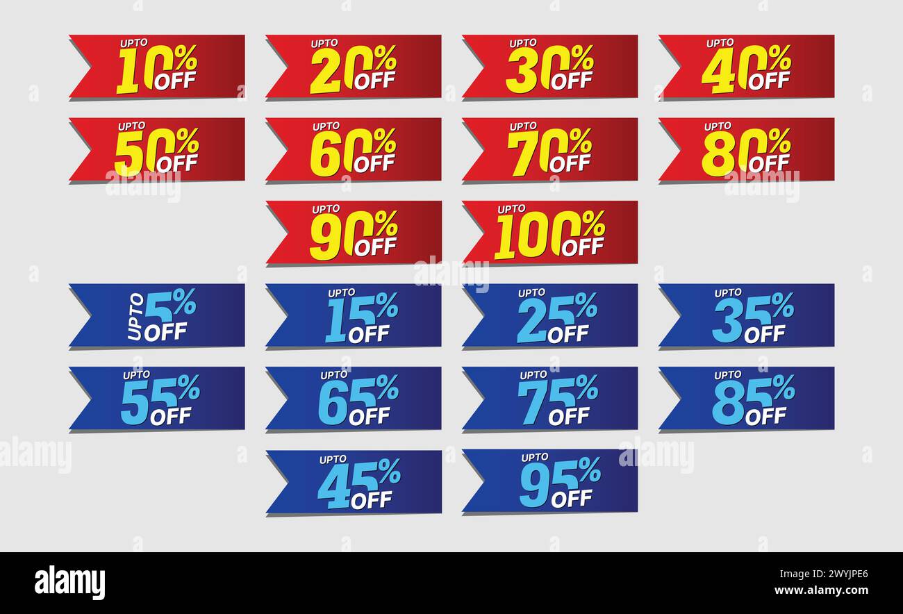Sale tags set vector badges. Sale offer price sign. Special offer ...