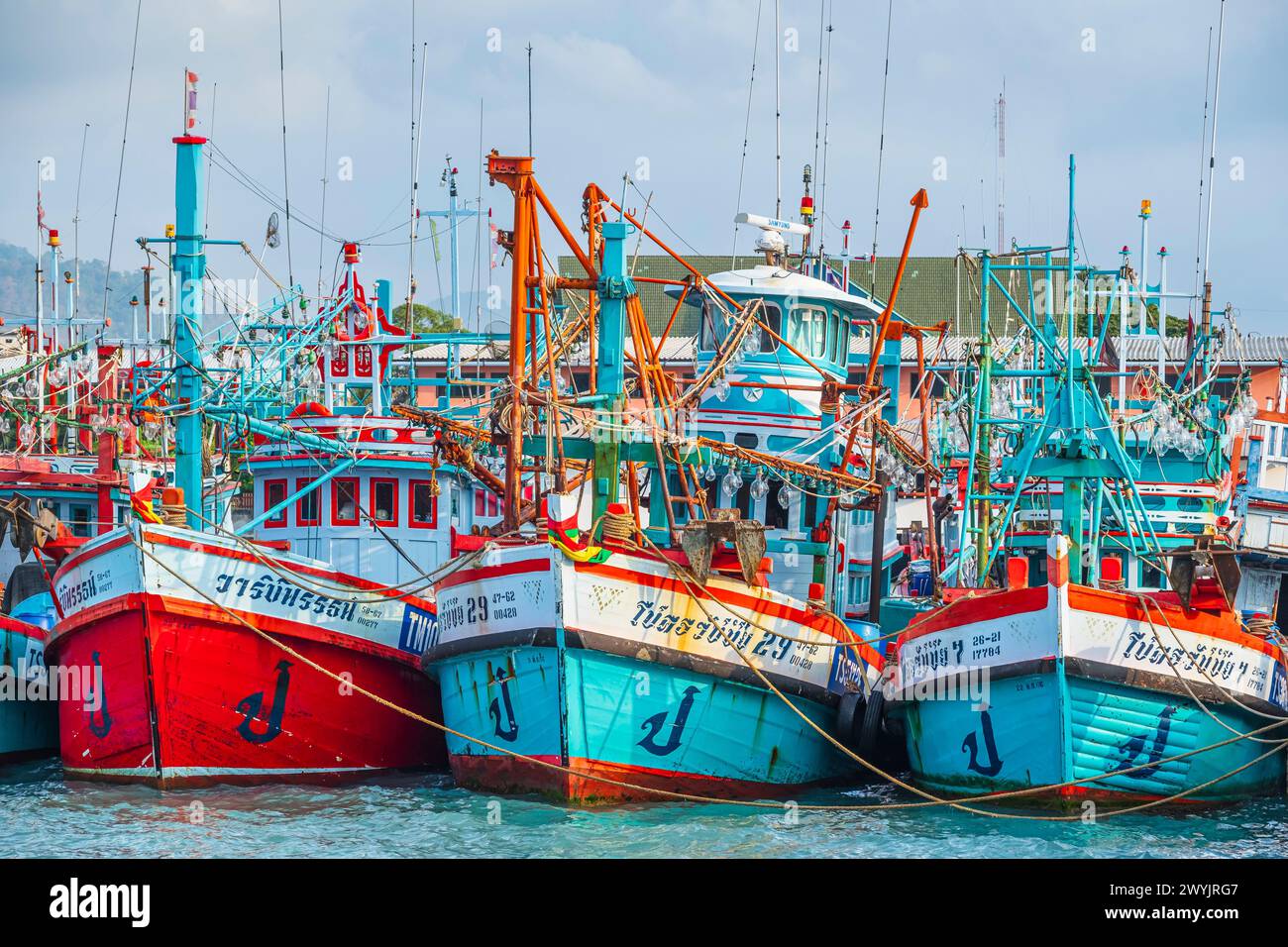 Thailand, Rayong province, Ban Phe, the fishing port Stock Photo - Alamy