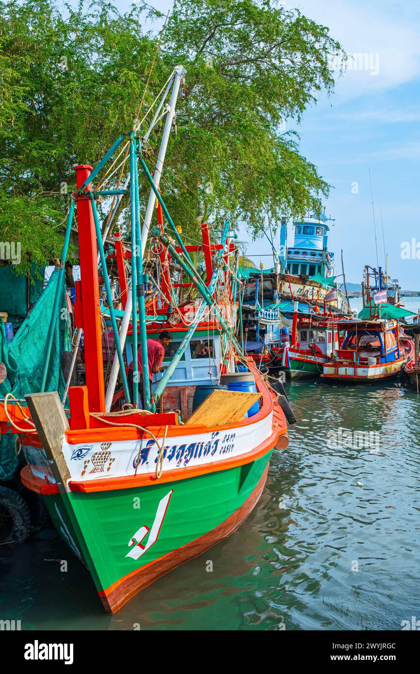 Thailand, Rayong province, Ban Phe, the fishing port Stock Photo - Alamy