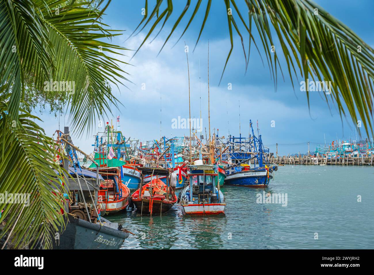 Thailand, Rayong province, Ban Phe, the fishing port Stock Photo - Alamy