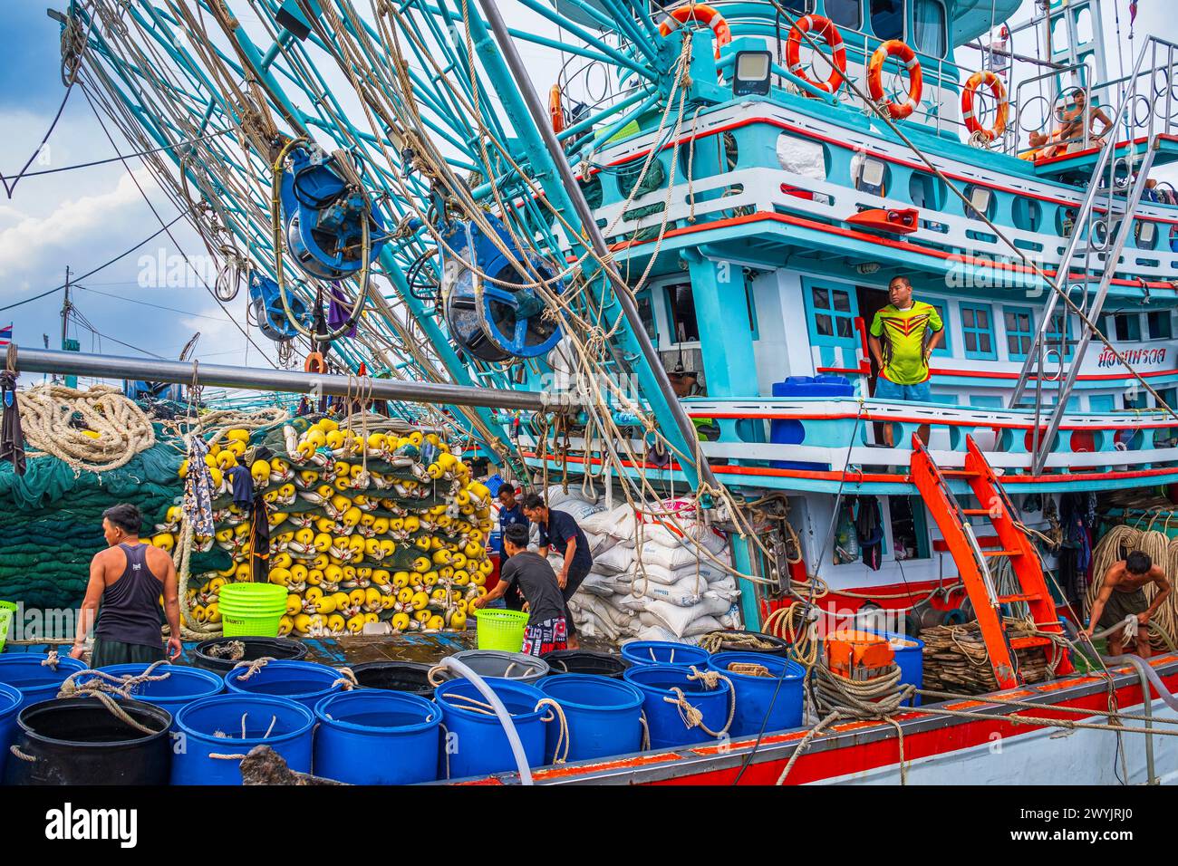 Thailand, Rayong province, Ban Phe, the fishing port Stock Photo - Alamy