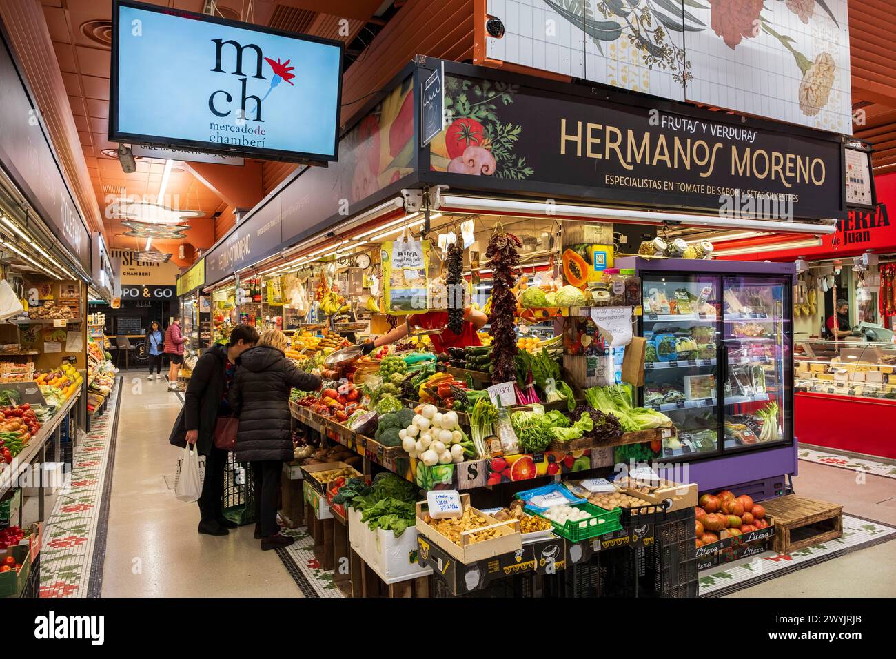 Spain, Madrid, Chamberi market Stock Photo - Alamy
