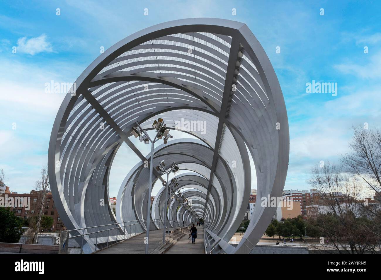 Spain, Madrid, Rio Madrid park along Manzanares river opened in 2011 ...