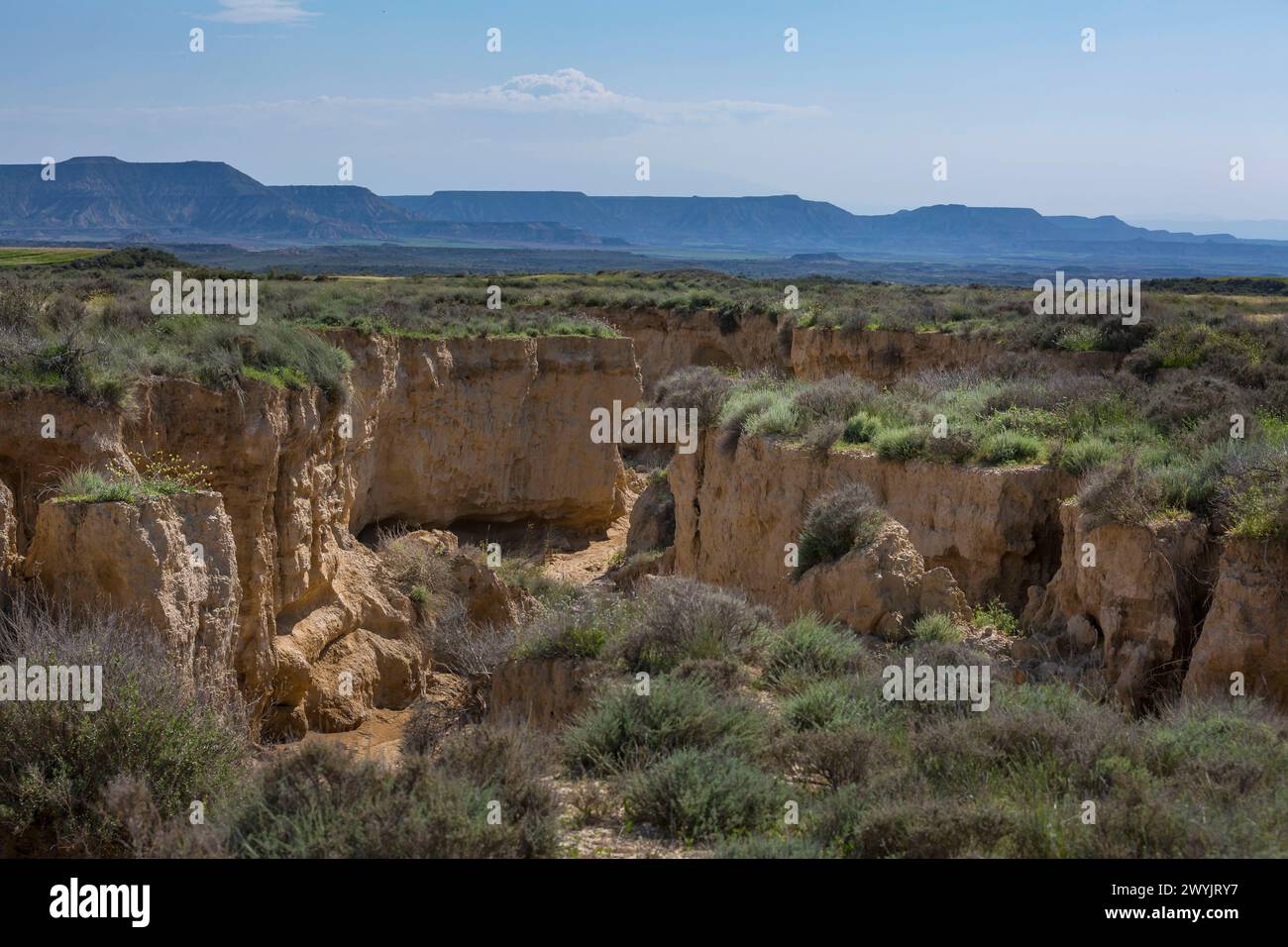 Spain, Navarre, Arguedas, Bardenas Reales Desert, UNESCO Biosphere ...