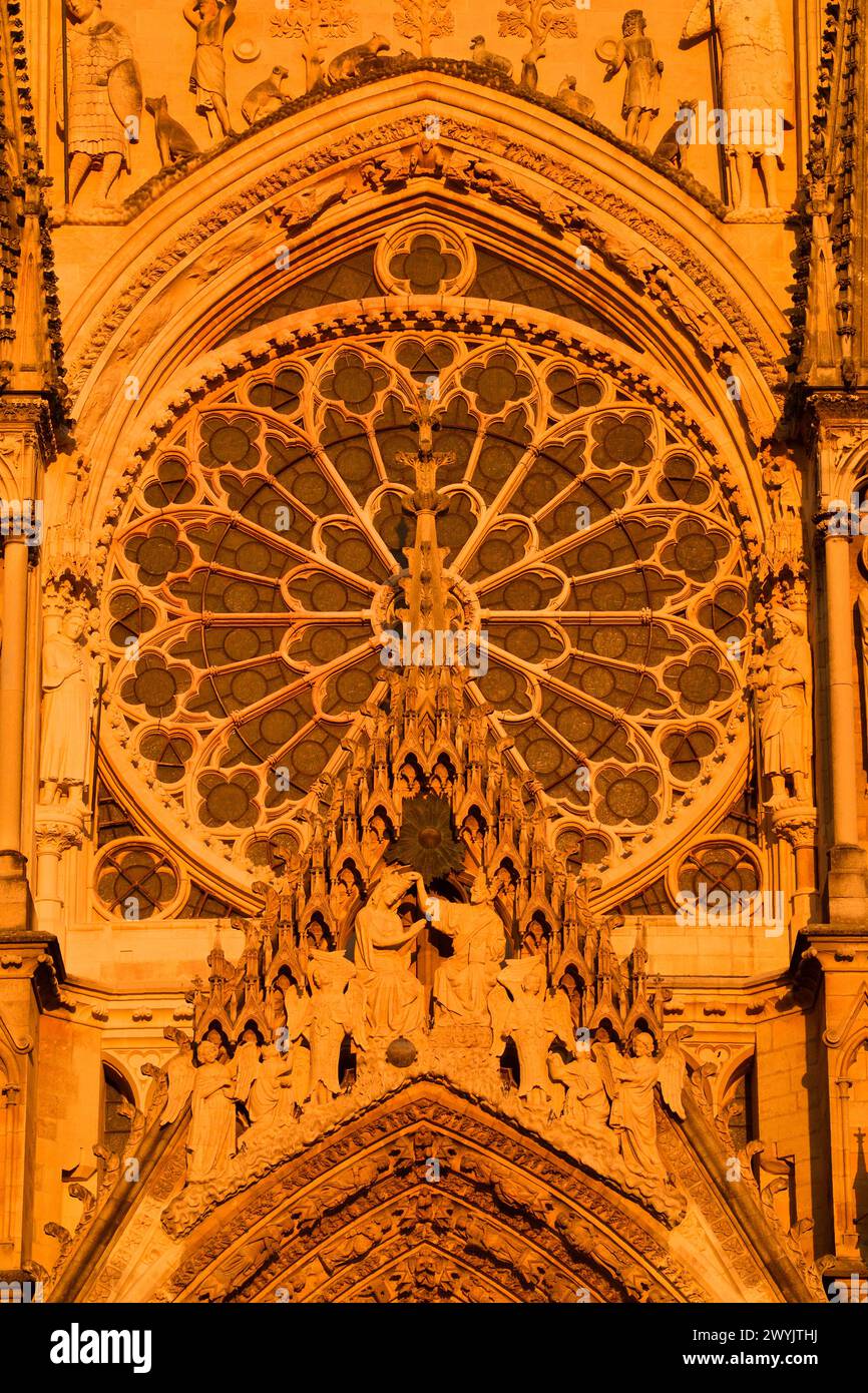 /France, Marne, Reims, Notre Dame cathedral, listed as World Heritage ...