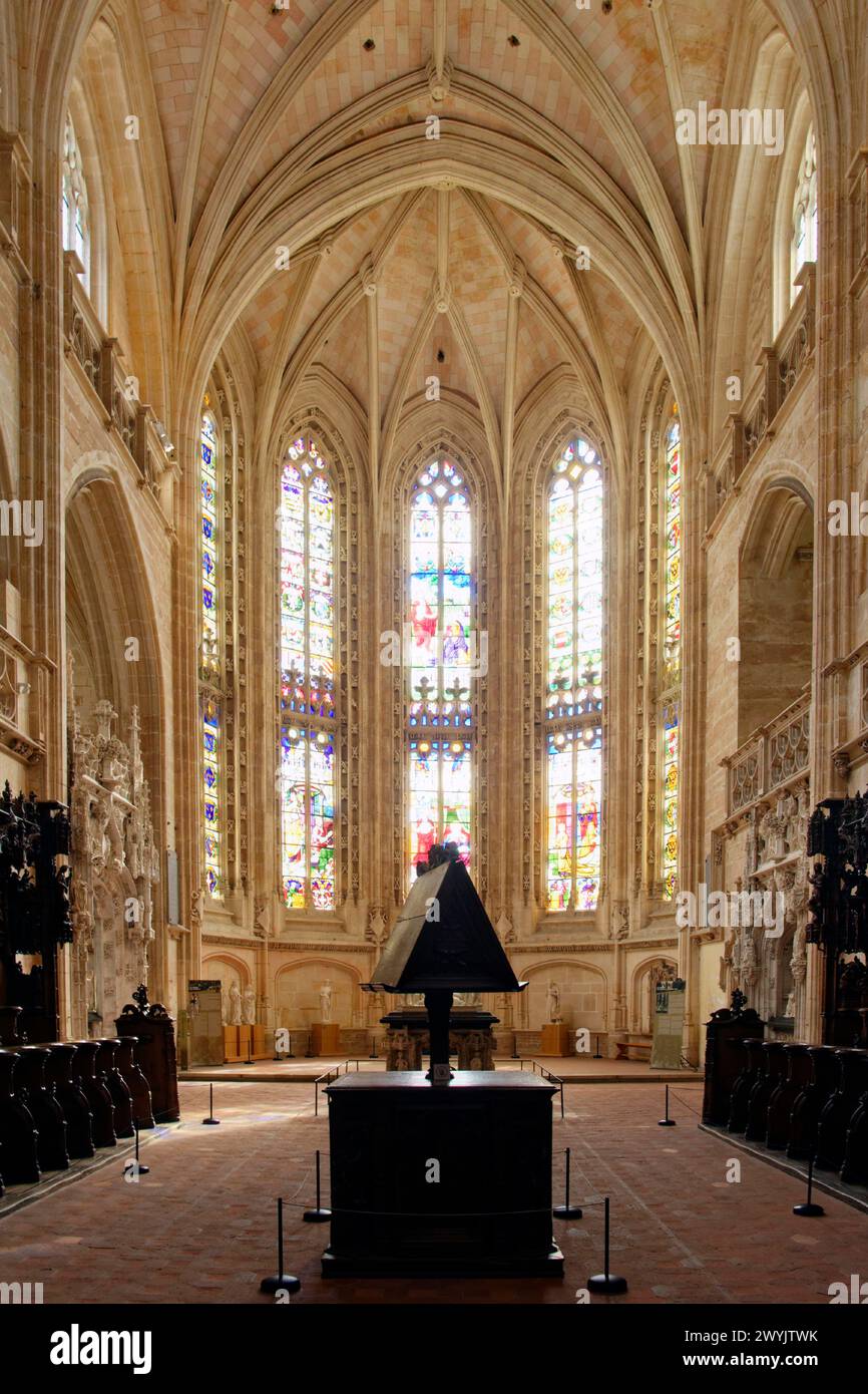 France, Ain, Bourg en Bresse, Royal Monastery of Brou restored in 2018 ...