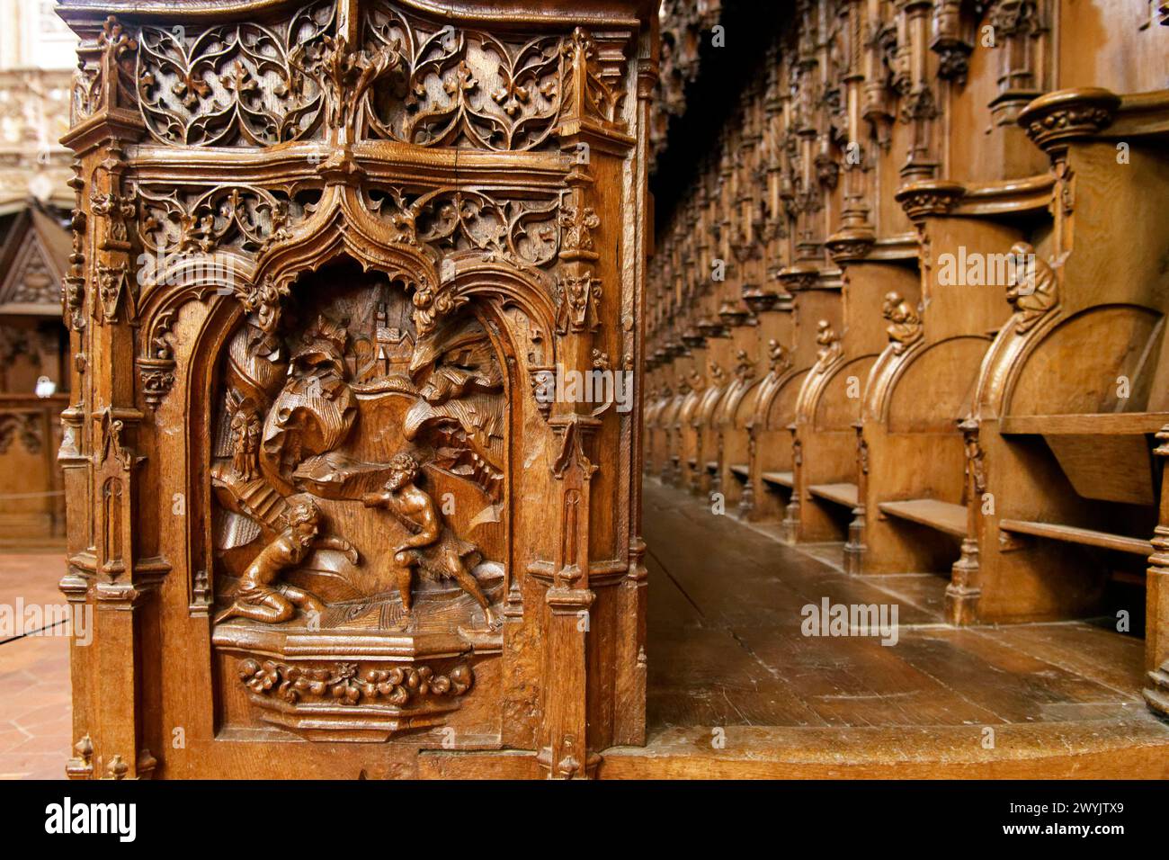 France, Ain, Bourg en Bresse, Royal Monastery of Brou restored in 2018 ...