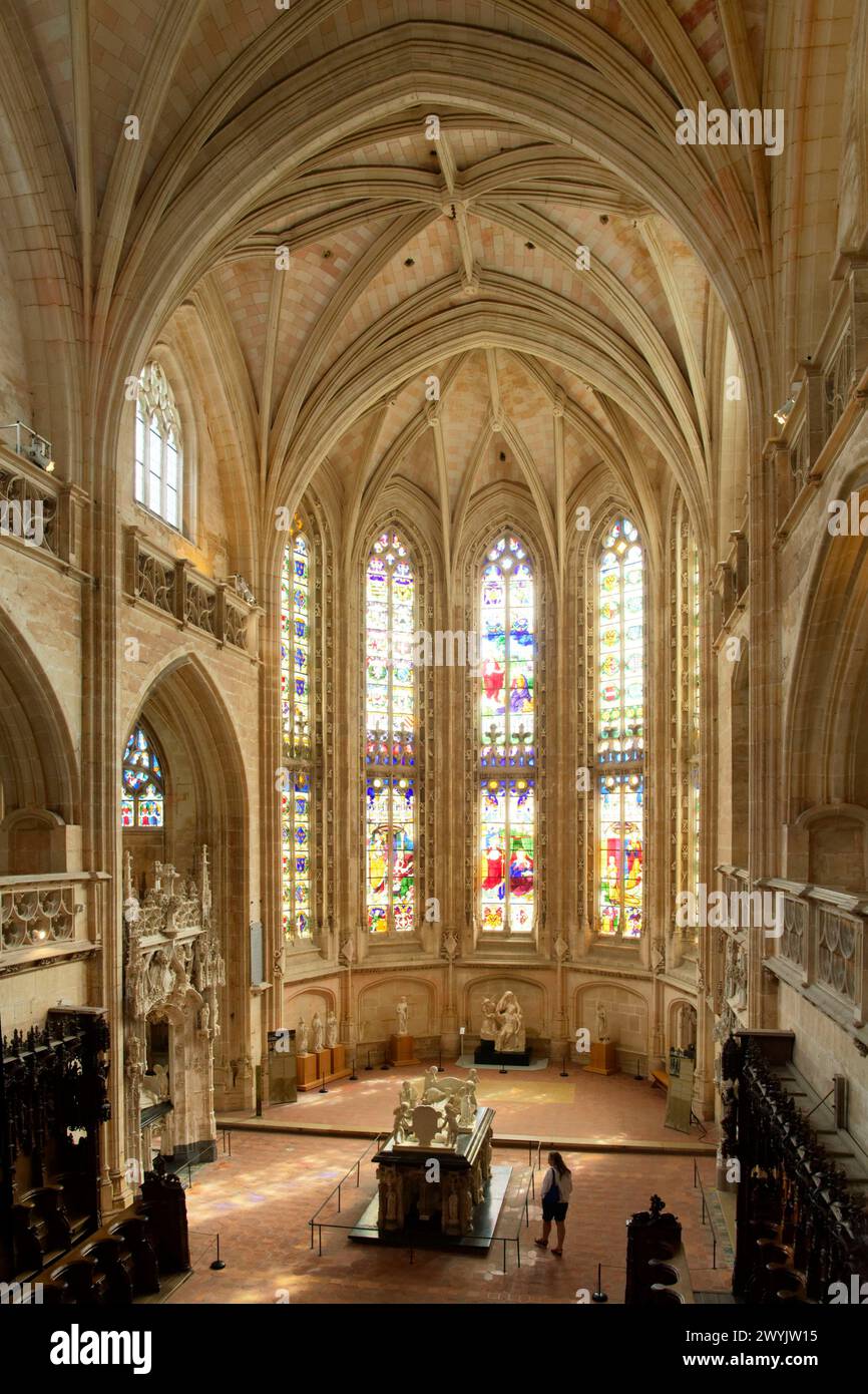 France, Ain, Bourg en Bresse, Royal Monastery of Brou restored in 2018 ...